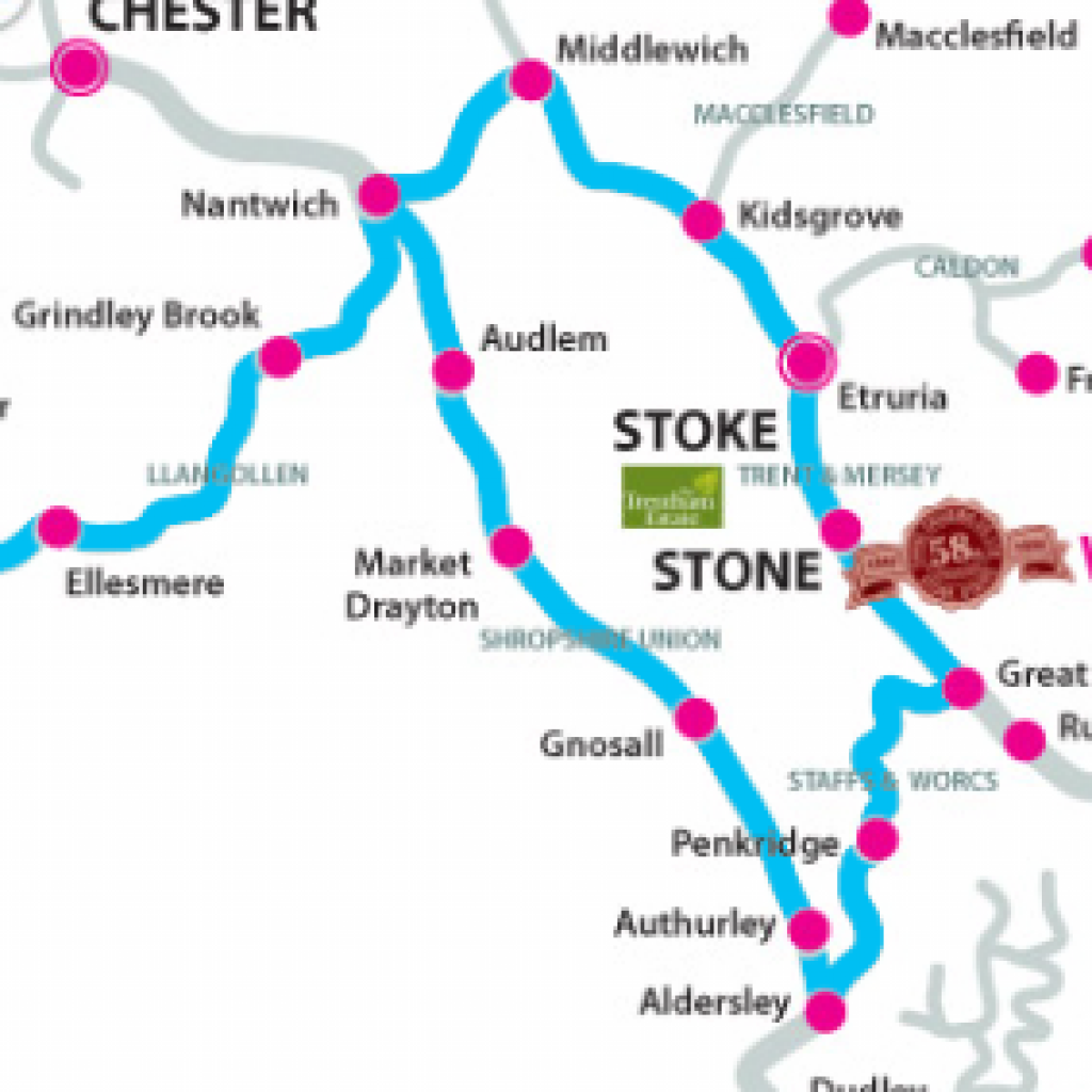 LLangollen canal boat hire map - Canal Cruising